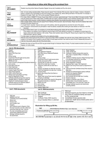 Aadhaar enrolment correction form version | PDF