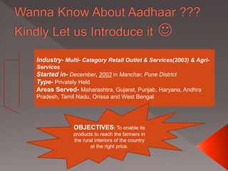 Aadhaar retail ltd. | PPTX