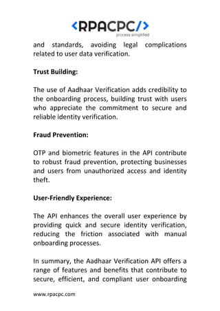 Aadhaar Verification API for Seamless User Onboarding.docx