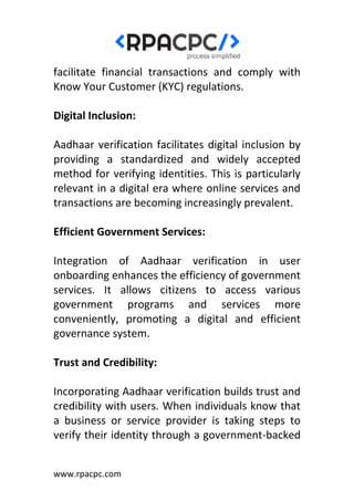 Aadhaar Verification API for Seamless User Onboarding.docx