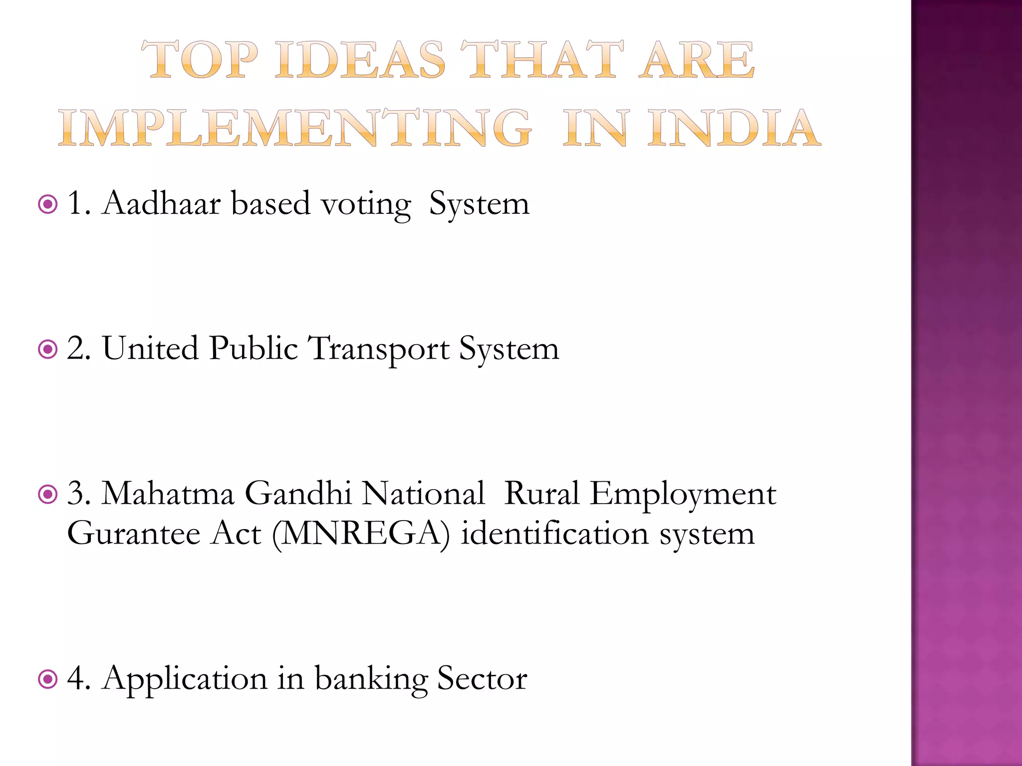 Aadhar based voting system | PPTX