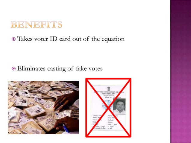 Aadhar based voting system | PPTX | Technology & Computing
