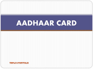 Aadhar card | PPTX