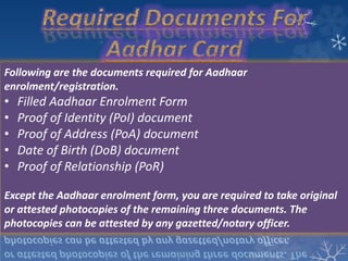 Aadhar | PPTX