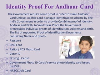 Aadhar card number | PPTX