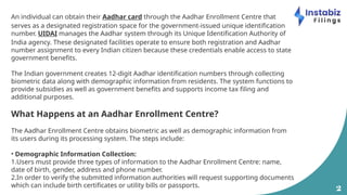 Aadhar Enrollment Centre: Quick Registration Guide | PPT