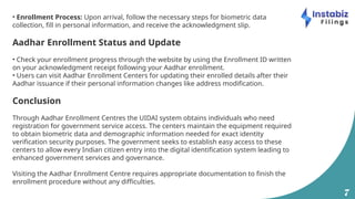 Aadhar Enrollment Centre: Quick Registration Guide | PPTX