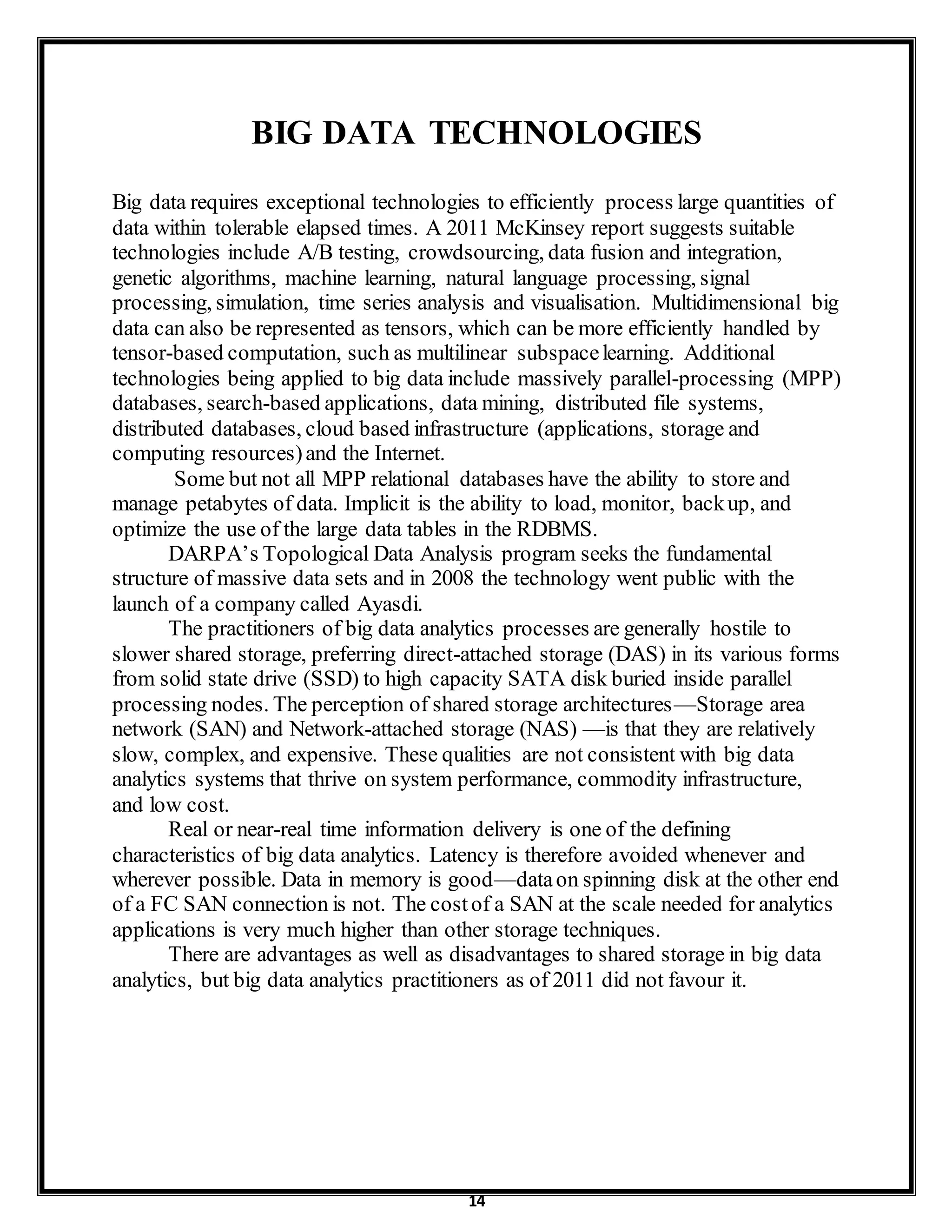 BIG DATA-Seminar Report | DOCX