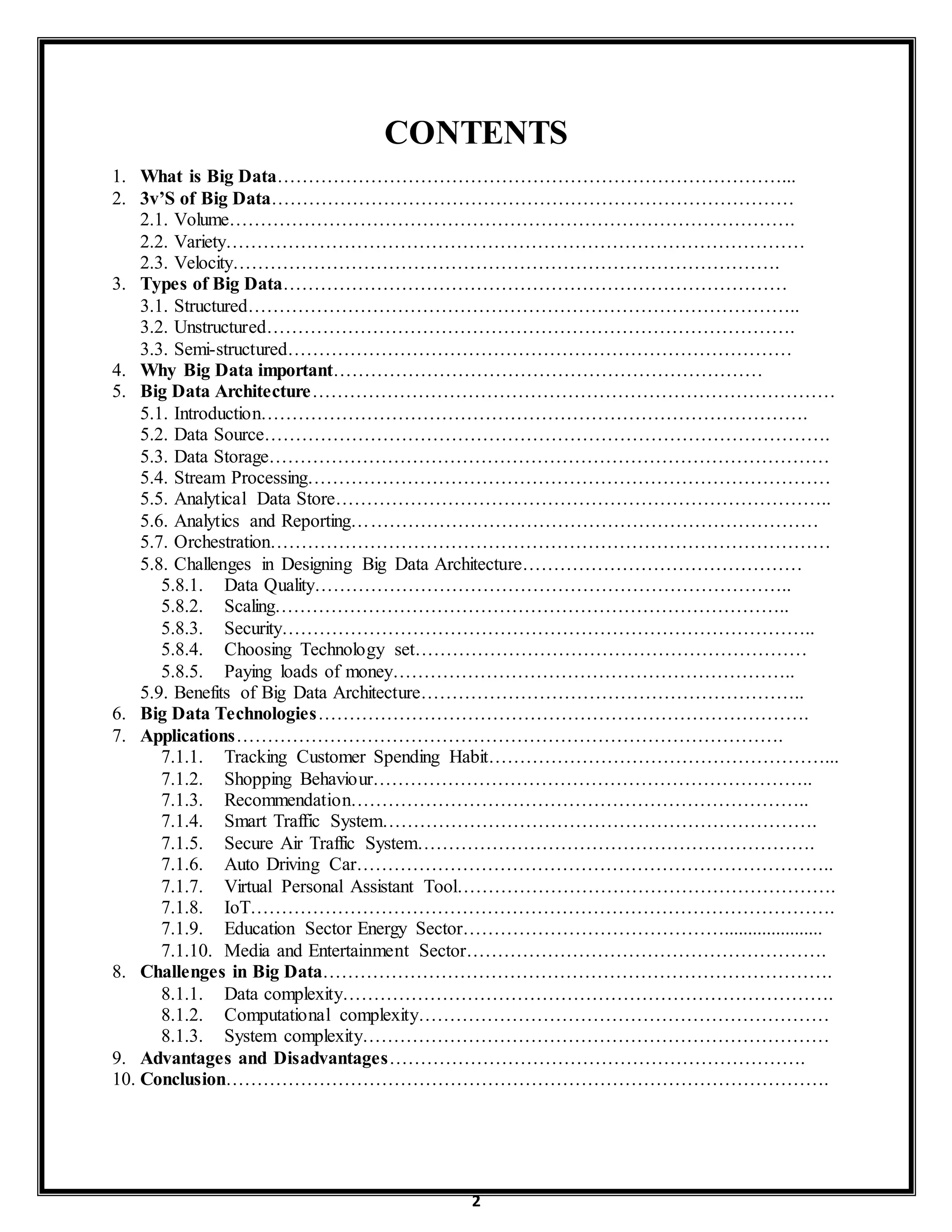 BIG DATA-Seminar Report | DOCX