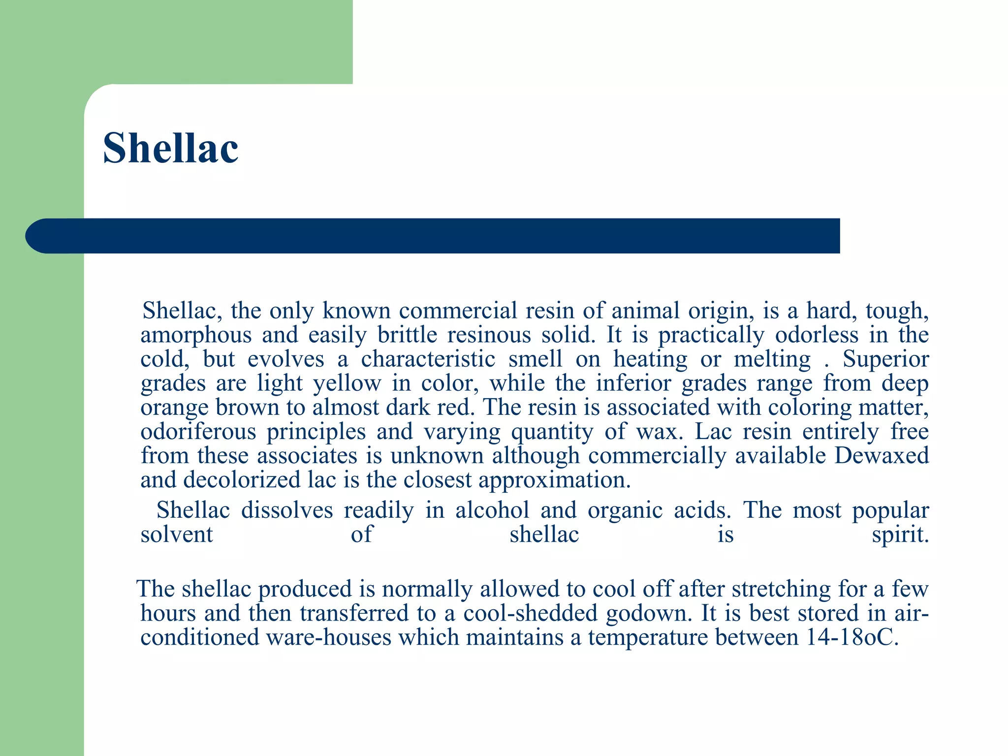 Aadhya shellac presentation | PPT | Chemistry | Science