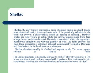 Aadhya shellac presentation | PPT | Chemistry | Science