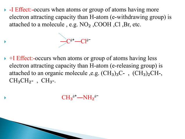 Electron Displacement Effect | PPTX | Chemistry | Science