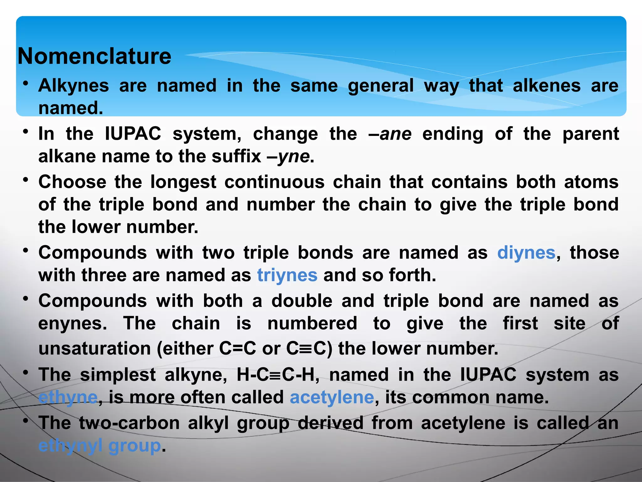 Alkynes | PPT