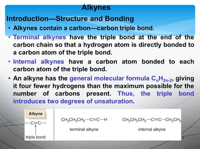 Alkynes | PPT | Chemistry | Science