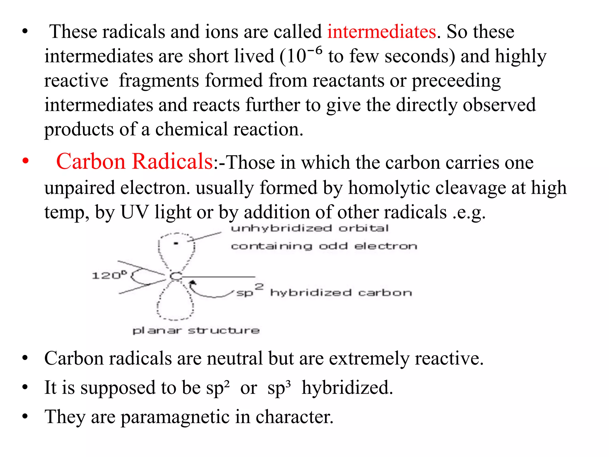 Reaction Intermediates | PPTX