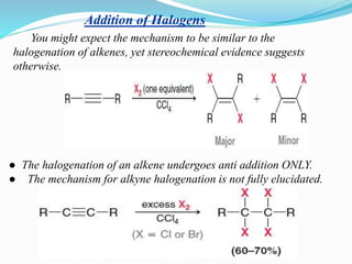 Addition reactions on C-C double bond | PPTX