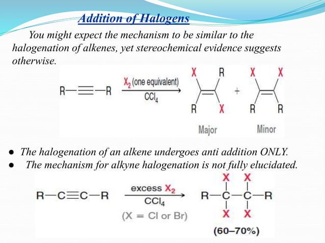 Addition reactions on C-C double bond | PPTX | Chemistry | Science