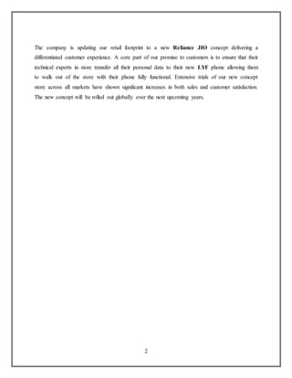 Impact of reliance jio on telecom sector | DOCX