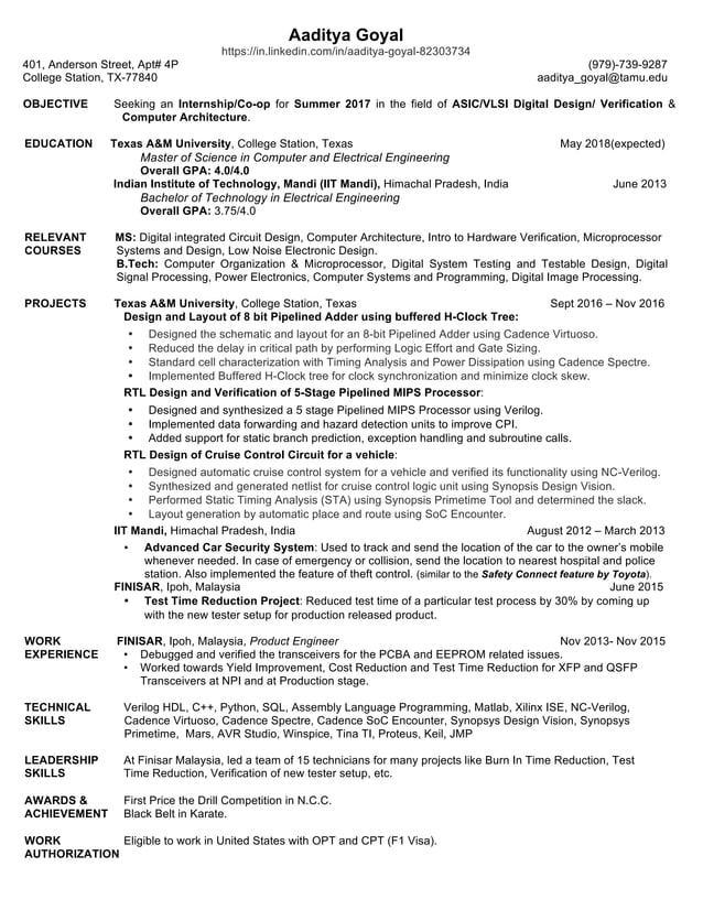 Aaditya Goyal_Resume | PDF