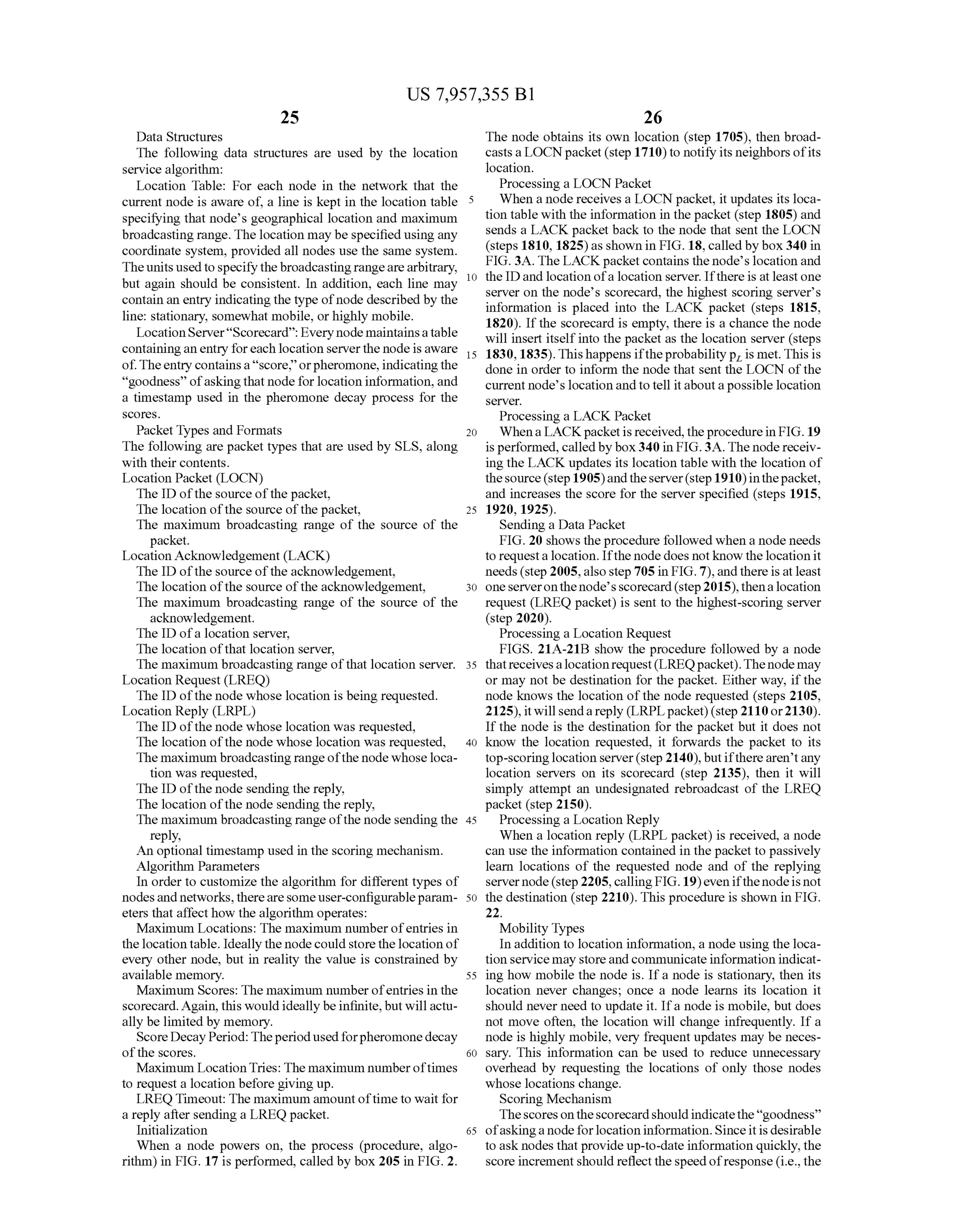 US7957355 SARA Swarm Routing MANET | PDF