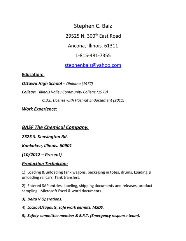 Stephen's Resume 2015 | DOC