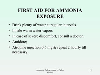 Ammonia Safety created by Salim Solanki | PPT