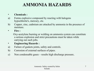 Ammonia Safety created by Salim Solanki | PPT