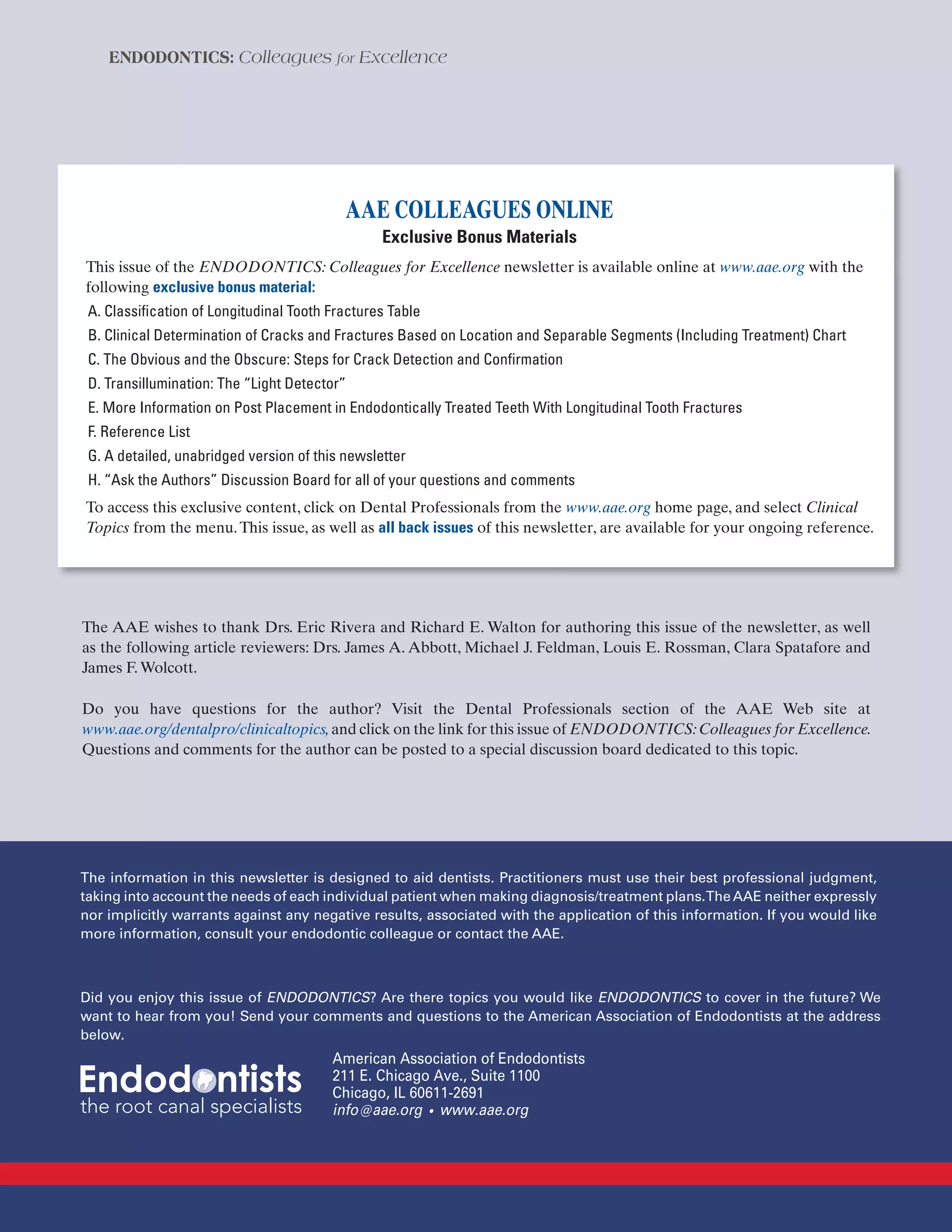 Aae cracked teeth 2008 | PDF