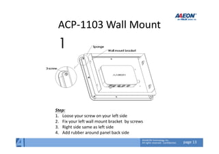 AAEON Panel PC ACP-1000 sales kit | PDF