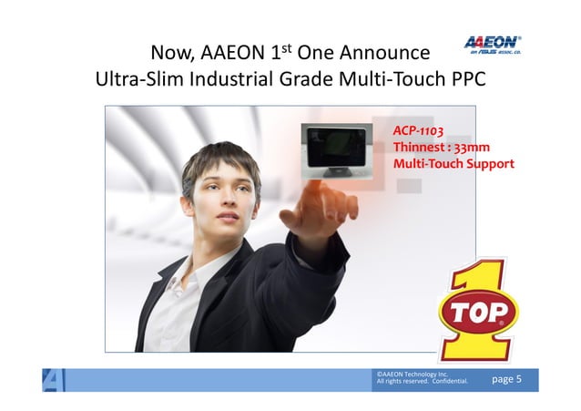 AAEON Panel PC ACP-1000 sales kit | PPT