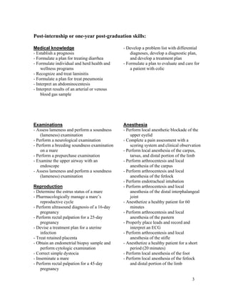 AAEP Core Competencies for New Veterinary Graduates | PDF