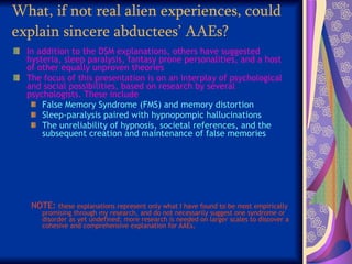 Leslie Handy: Alien Abduction | PPT