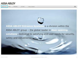 ASSA ABLOY Entrance Systems presentation about their BIM journey | PDF