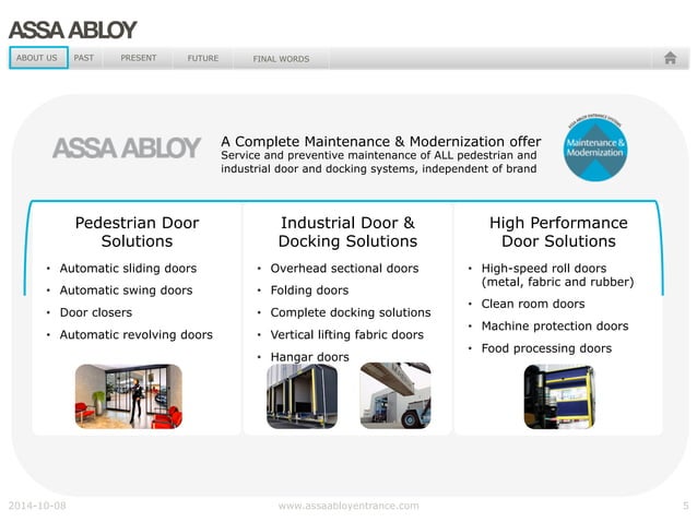 ASSA ABLOY Entrance Systems presentation about their BIM journey | PDF