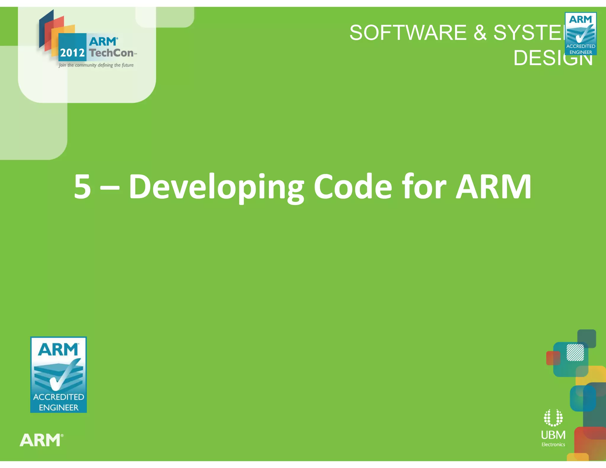 ARM AAE - Developing Code for ARM | PDF