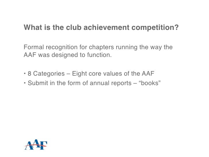 AAF Club Achievement Competition
