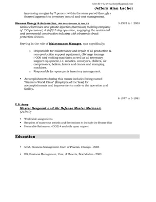 Jeffery_Alan_Lacher_Resume1 | DOC | Environmental Services Industry ...