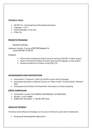 resume .ruchi | DOCX