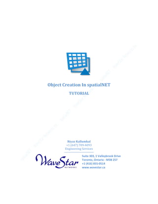 spatialNET Tutorial - Object Creation_v0.1 | PDF