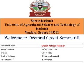 Aafreen credit seminar ii | PPTX