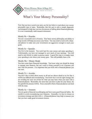 Understanding Your Relationship to Money-Handout Packet-06-18 | PDF