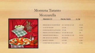 Montena Taranto Foods Product List | PPSX
