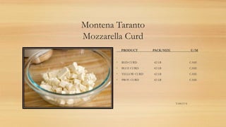 Montena Taranto Foods Product List | PPSX