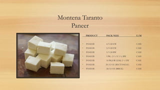 Montena Taranto Foods Product List | PPSX