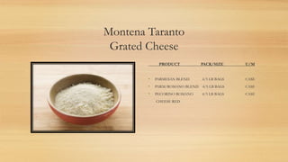 Montena Taranto Foods Product List | PPSX