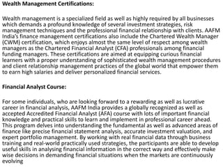 AAFM India Certification can Help you Achieve your Ambitions | PPT