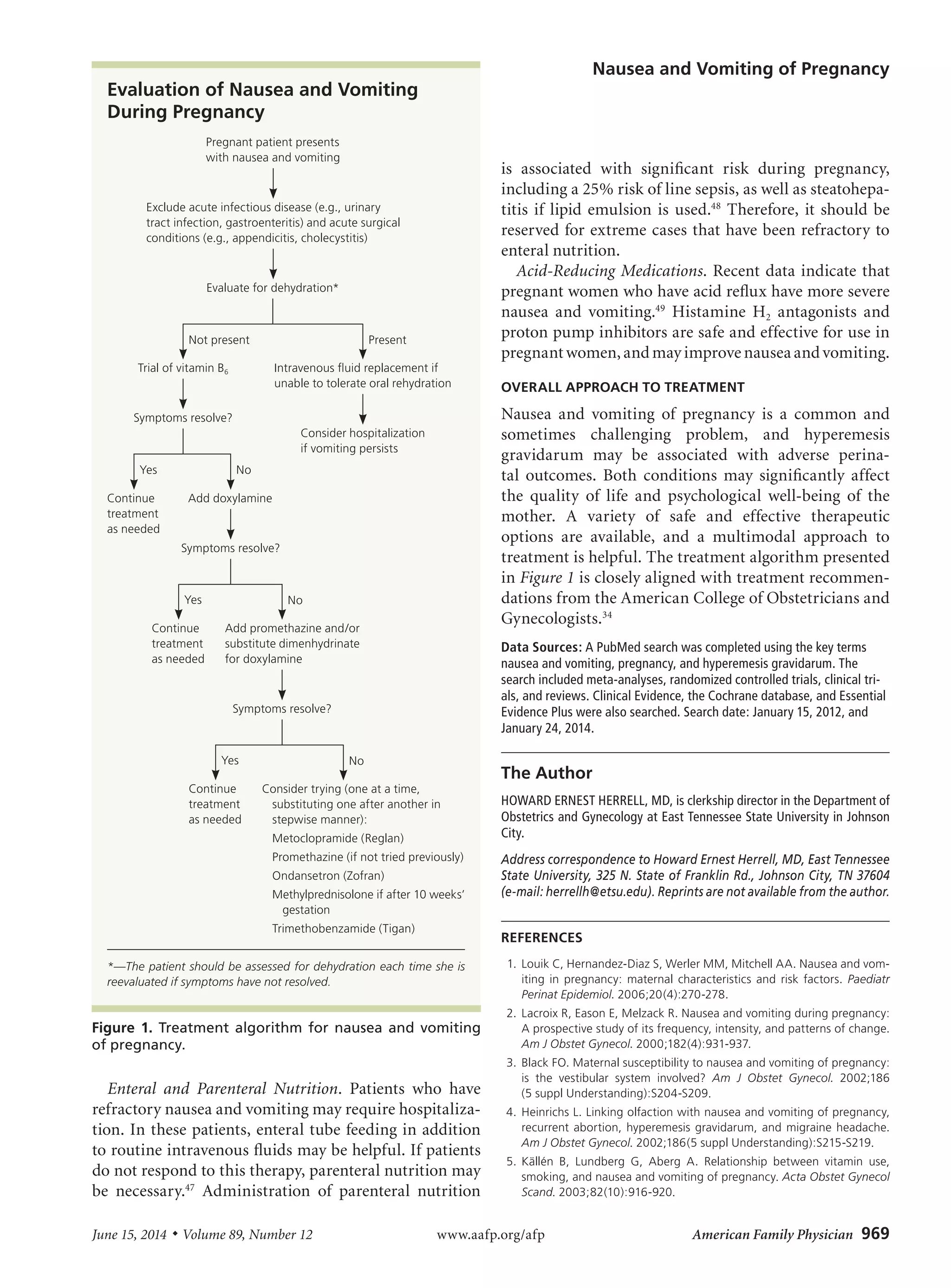 [Aafp2014] nausea and vomiting of pregnancy | PDF