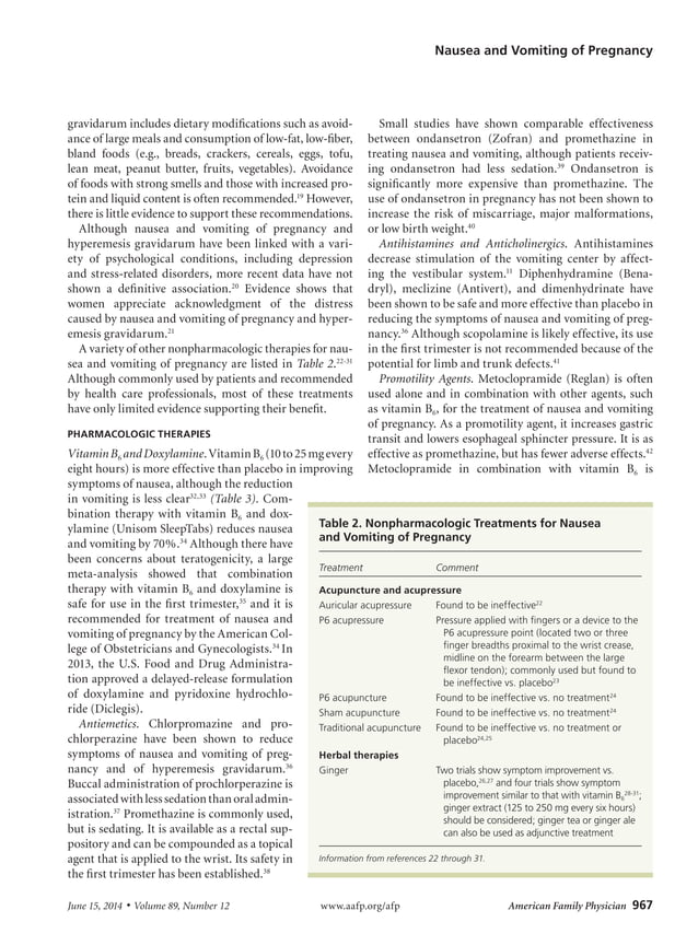 [Aafp2014] nausea and vomiting of pregnancy | PDF