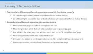 Usability Recommendations | PPT