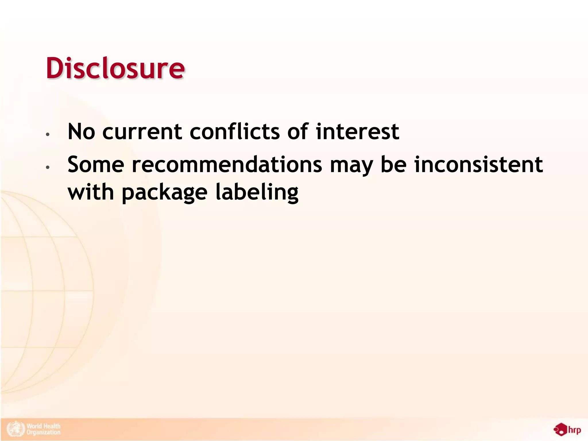 WHO's Medical Eligibility Criteria: Global Contraceptive Guidance | PPTX